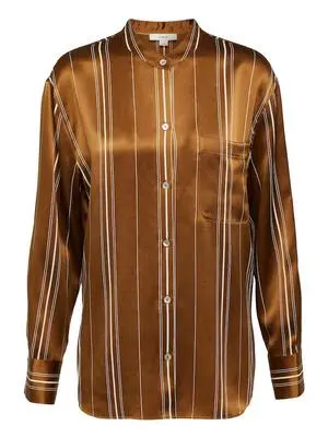 Vince Striped Silk Shirt - Multicoloured
