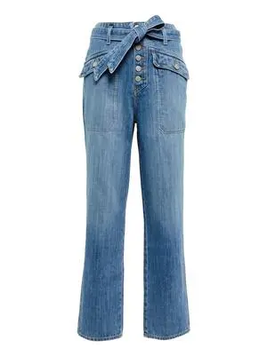 VERONICA BEARD Veronica Beard Rinley High-Rise Cropped Jeans In Durango