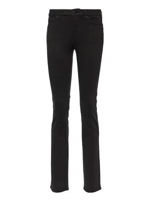 7 FOR ALL MANKIND 7 For All Mankind High-Rise Straight Jeans In Rinsed Black