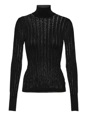 Alaïa Crinoline Turtleneck Sweater - Black