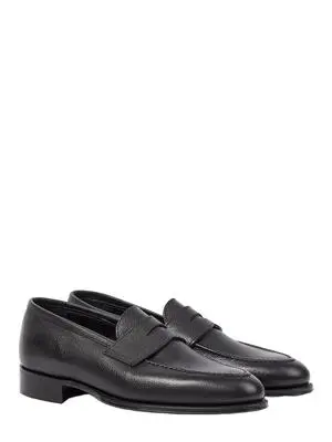 George Cleverley Bradley Ii Leather Penny Loafers - Black