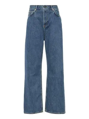 Wardrobe.NYC High-rise Straight Leg Jeans - Blue