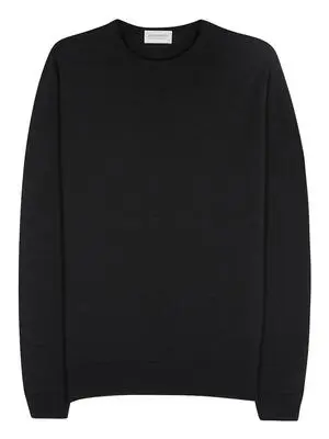 John Smedley Lundy Fine-knit Merino Wool Jumper - Black