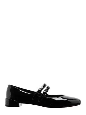 CHRISTIAN LOUBOUTIN Patent Leather Mary Jane Flats - Black