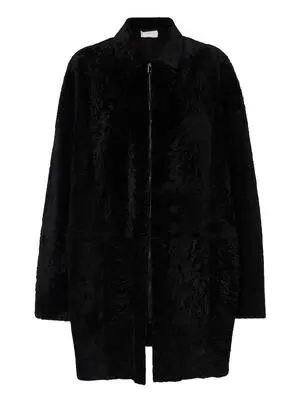 THE ROW Shearling Coat - Black