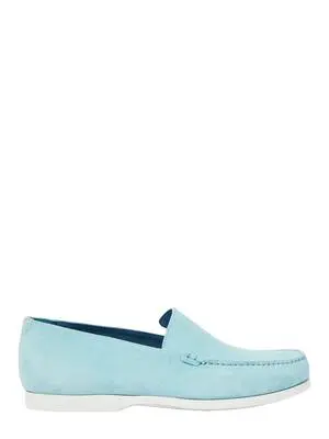 Manolo Blahnik Monaco Suede Loafers - Blue