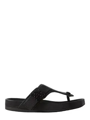 Loewe Ease Embellished Textured-leather Sandals - Black