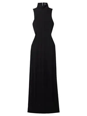 NILI LOTAN Reid Open-back Stretch-jersey Maxi Dress - Black