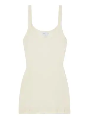 Bottega Veneta Ribbed Cotton-blend Tank - Neutrals