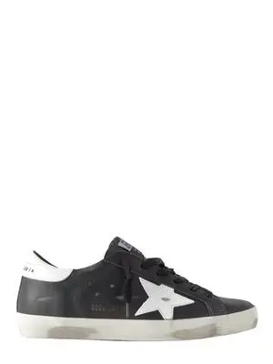 GOLDEN GOOSE Superstar Leather Sneakers - Black
