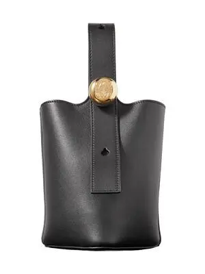 Loewe Pebble Mini Leather Tote - Black