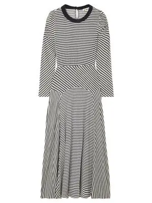 Rixo Cerise Striped Midi Dress - Multi