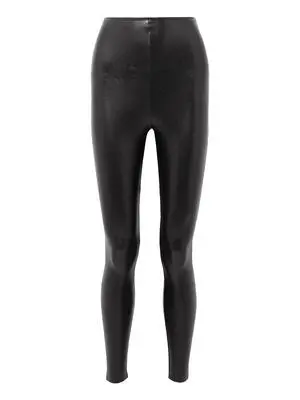 Commando Stretch Leather-like Leggings - Black