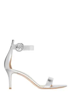 GIANVITO ROSSI Gianvito Rossi Metallic Leather Sandals Silver