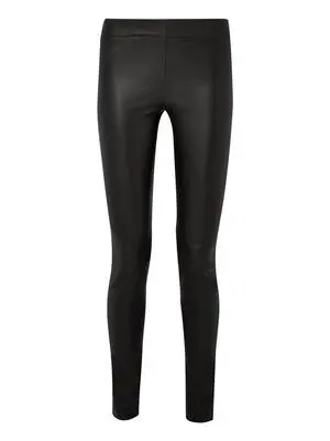 THE ROW Moto Stretch-leather Leggings - Black