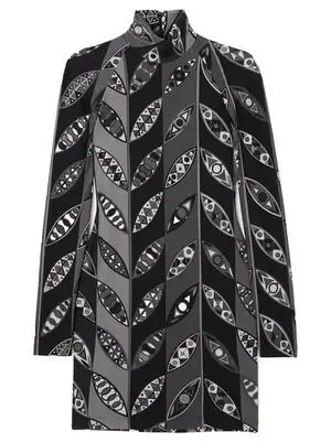 Emilio Pucci Printed Stretch-jersey Mini Dress - Black