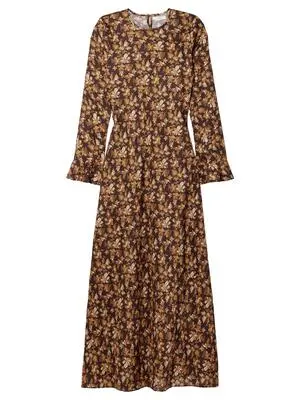 DÔEN Amande Printed Cotton-voile Maxi Dress - Multi