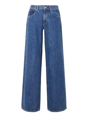 SLVRLAKE Mica Low-rise Wide-leg Organic Jeans - Blue
