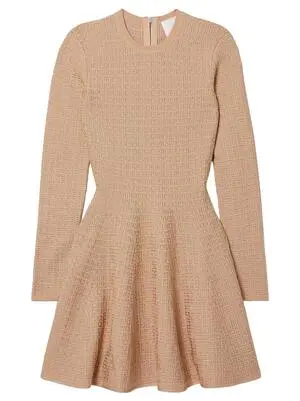 Givenchy Jacquard-knit Mini Dress - Brown