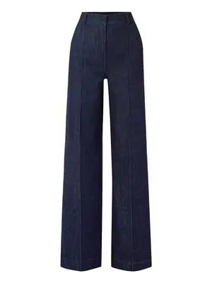Another Tomorrow High-rise Straight-leg Stretch Organic Jeans - Blue