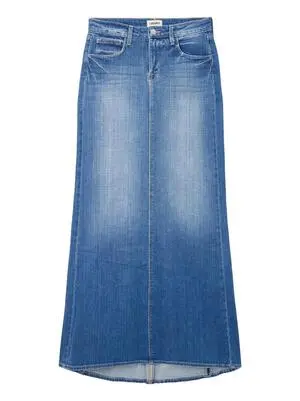 L'Agence Kailani Denim Maxi Skirt - Blue
