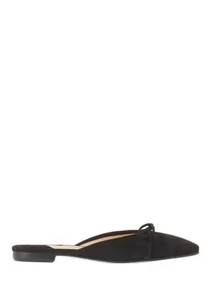 Manolo Blahnik Ballerimu Suede Slip-ons - Black