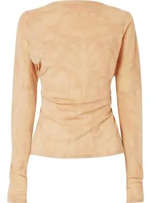 Ioannes Paneled Stretch-jersey Top - Neutrals