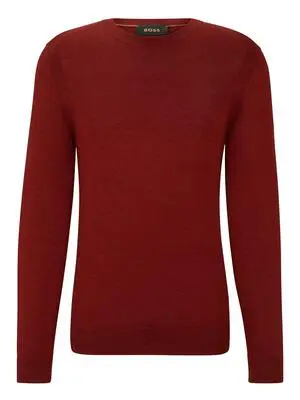 BOSS Wool-silk-cashmere Crew Neck Sweater - Red