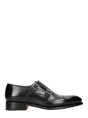 Santoni Santoni Carter Double Monk Strap Shoes Black