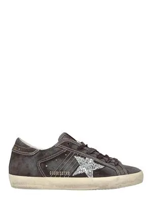 GOLDEN GOOSE Golden Goose Suede Super-Star Sneakers Silver