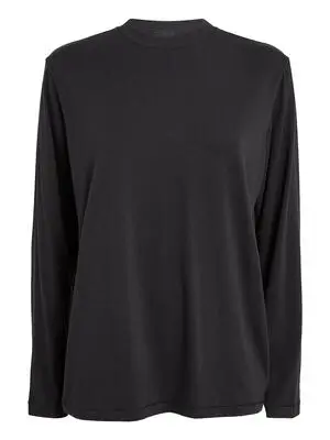 SKIMS Skims Long-Sleeve T-Shirt Black