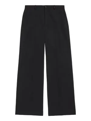 Balenciaga Wool Tailored Trousers - Black