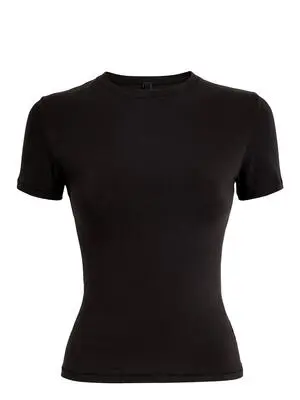 SKIMS Cotton Jersey Short-Sleeve T-Shirt Black