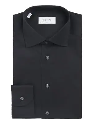 Eton Signature Twill Slim Shirt Black