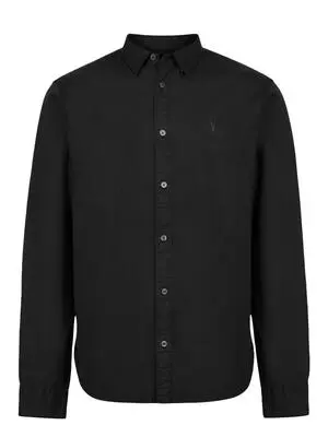 ALLSAINTS Stretch-cotton Hawthorne Shirt Black