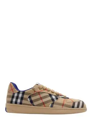 Burberry Check Terrace Sneakers - Yellow