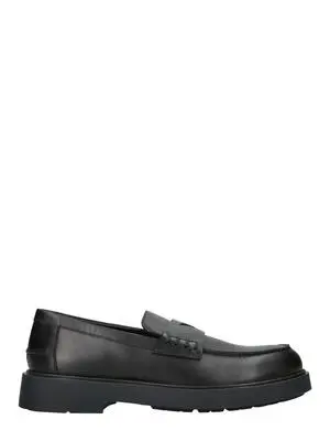 Giorgio Armani Woven Leather Tassel Loafers - Black