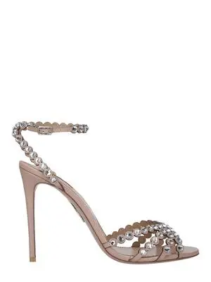 AQUAZZURA Aquazzura Crystal Embellished Tequila Sandals Pink