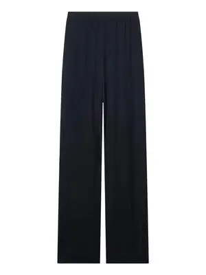 Balenciaga Wide-leg Elasticated Waist Trousers - Black