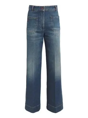 Victoria Beckham Alina Flared Jeans - Blue
