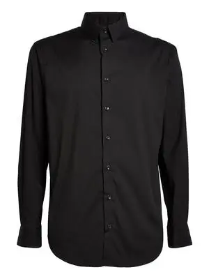 Giorgio Armani Cotton-blend Shirt - Black