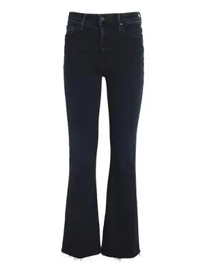 MOTHER The Weekender Frayed Flared Jeans Blue