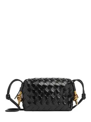 BOTTEGA VENETA Bottega Veneta Mini Woven Leather Loop Camera Bag
