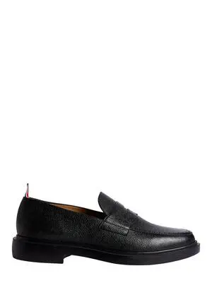 Thom Browne Grained Leather Loafers - Black