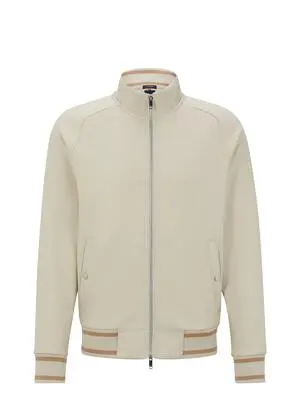 BOSS Striped T-smith Zip-up Sweatshirt