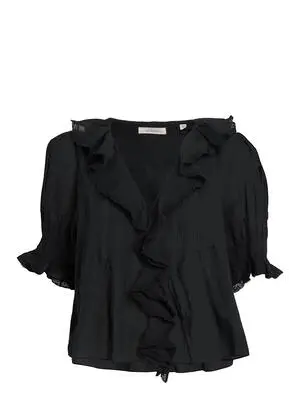 DÔEN Dôen Organic Cotton Eyelet Embroidered Blouse