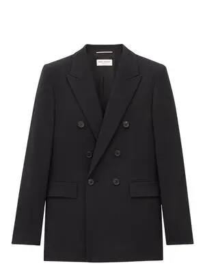 Saint Laurent Virgin Wool Blazer - Black
