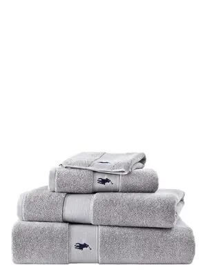 Ralph Lauren Polo Player Hand Towel - Silver
