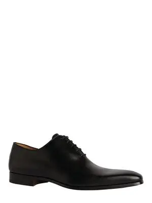 Magnanni Leather Wholecut Oxford Shoes - Black