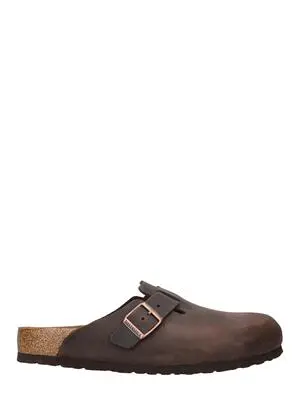BIRKENSTOCK Oiled Leather Boston Clogs - Brown